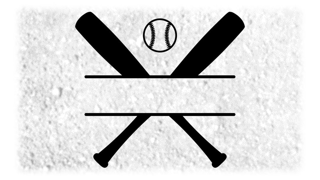 Sports Clipart: Black Crossed Softball or Baseball Bats Silhouette W ...