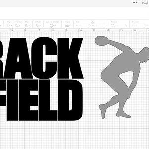 Sports Clipart: Black Words "track & Field" With Gray Silhouette of ...