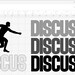 Sports Clipart: Word Discus With Silhouette of Male Thrower in Black ...
