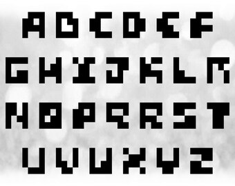 Gaming Letter Font - Etsy Australia