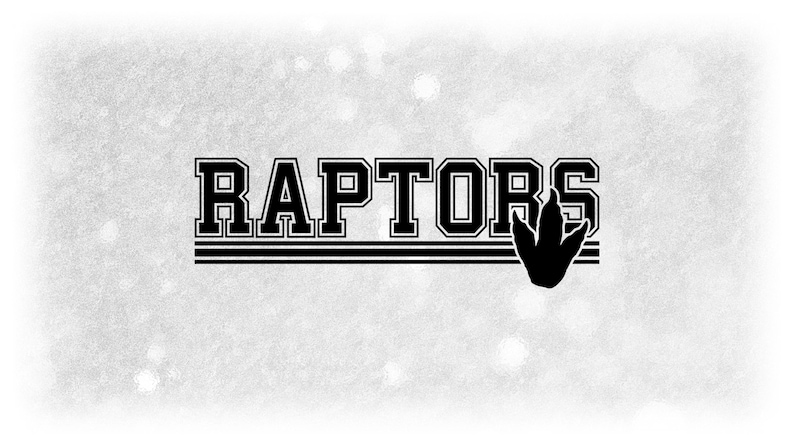 Sports Clipart: Black Bold "raptors" Team Name in Varsity Style Above ...