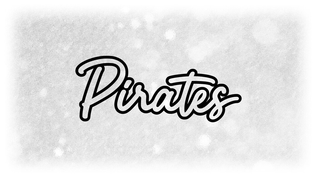 Sports Clipart: Script Cursive Style "pirates" Team Mascot Name Cutout ...