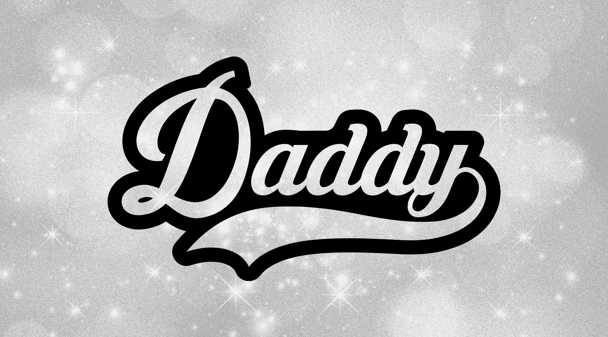 Family Clipart - Fathers or Dads: Cut Out Word "daddy" in Fancy Type W ...