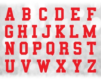 Red Block Alphabet - Etsy