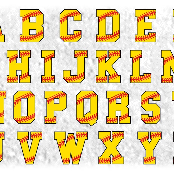 Softball Letters - Etsy