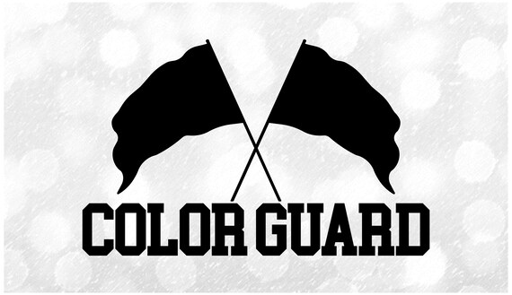 Sports Clipart: Words color Guard With Crossed - Etsy