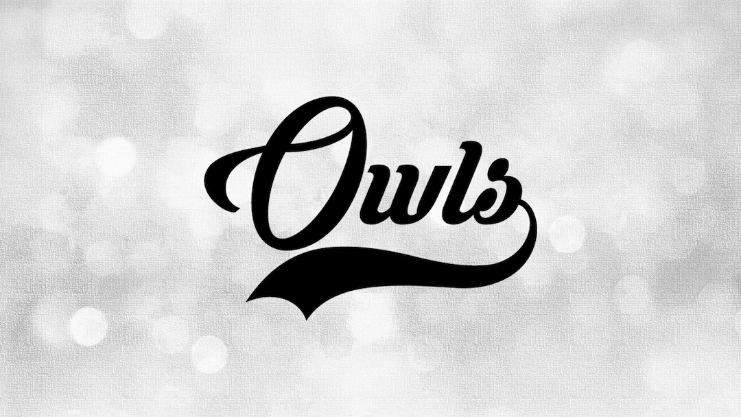 Sports Clipart: Bold Black "owls" Team Name in Fancy Type Lettering ...