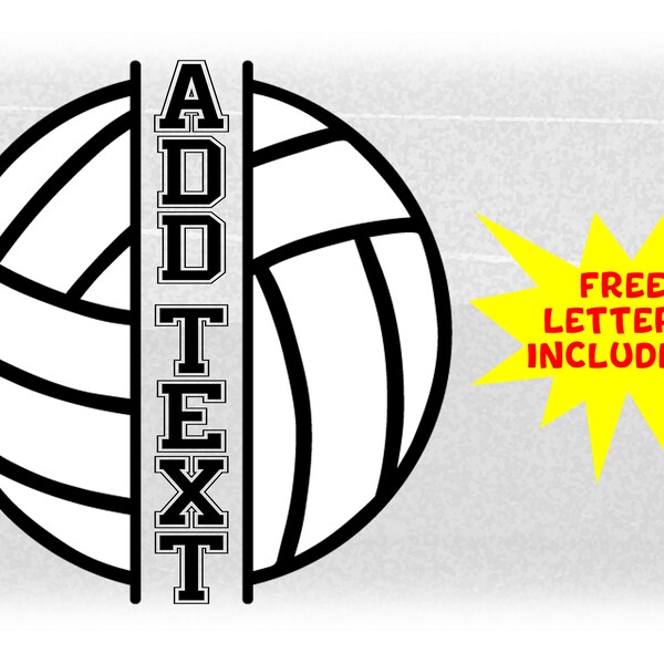 Volleyball Split Frame Svg - Etsy