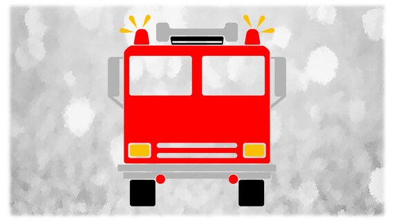 Shape Clipart: Simple Easy Fire Engine or Truck Emergency | Etsy
