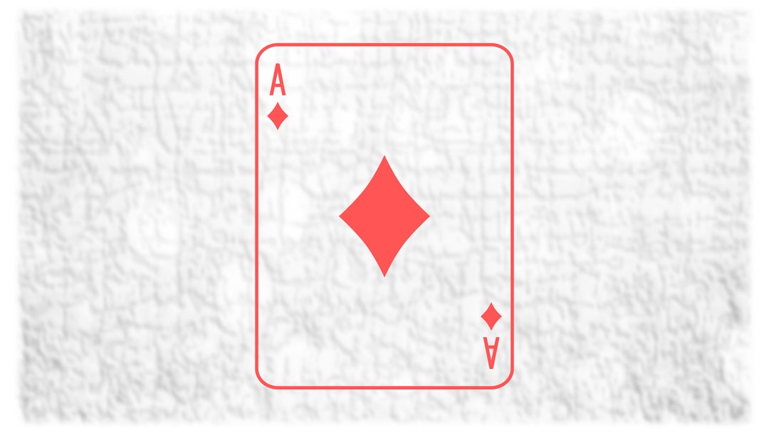 Entertainment Clipart: Simple Bold Red Ace of Diamonds Card With Thin ...