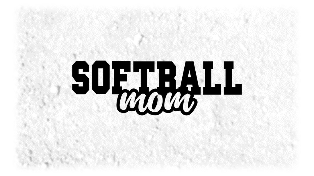 Sports Clipart: Black Bold Varsity Word "softball" With Fun Script ...