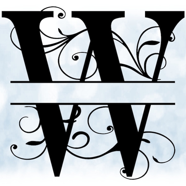 Swirl Monogram - Etsy