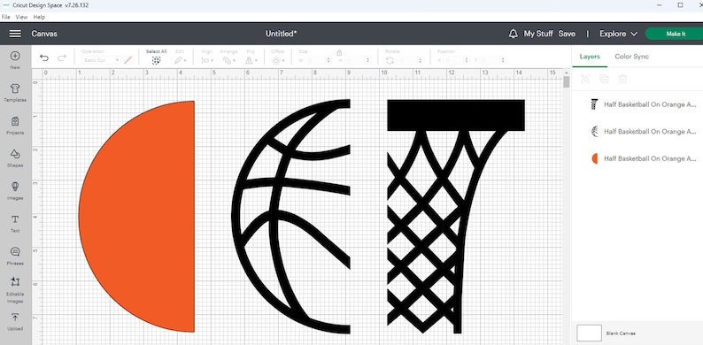 Sports Clipart: Black Bold Half Basketball on Orange & Half - Etsy