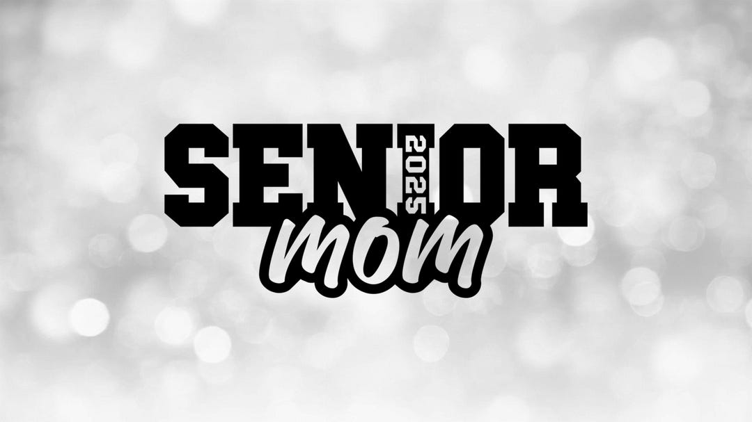 Sports Clipart: Black Arched Word "senior" in Bold Varsity Style With ...