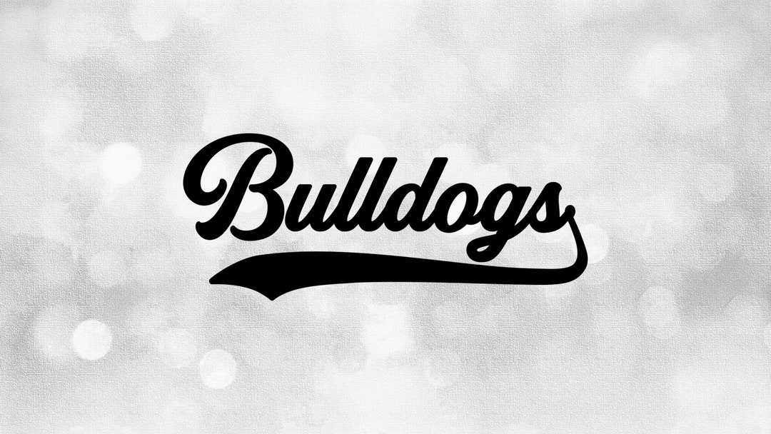 Sports Clipart: Black Word "bulldogs" Team Name in Script Baseball ...