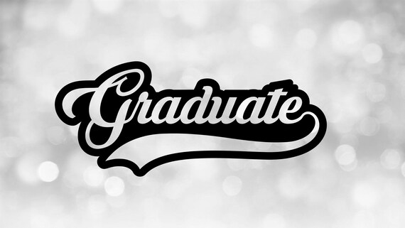 Inspirational Clipart: Word graduate in Fancy | Etsy