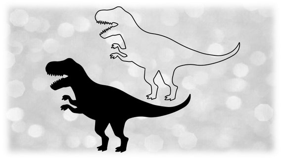 T Rex Black And White Clipart