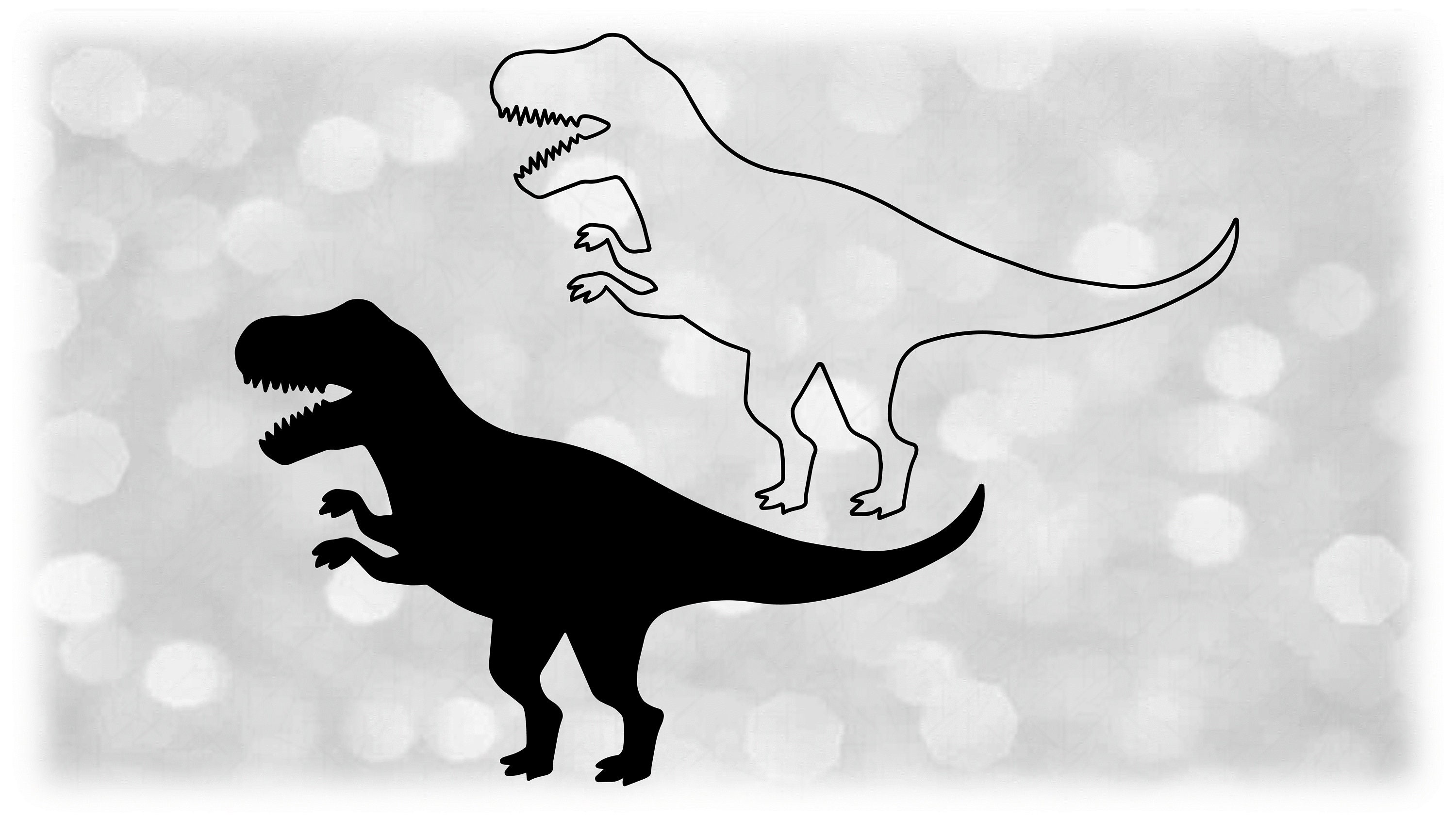 Animal Clipart: Tyrannosaurus Rex / T-rex Dinosaur Black Silhouette ...