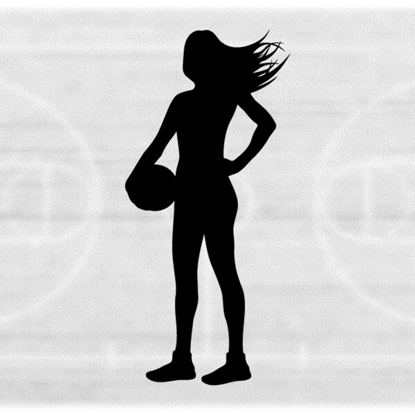 Basketball Girl Silhouette Svg - Etsy