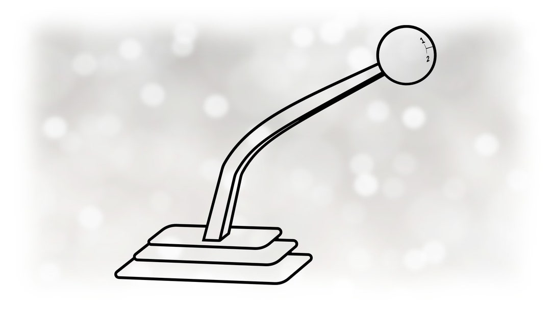 Car / Automotive Clipart: Black Outline Gear Shifter W/ Correct ...
