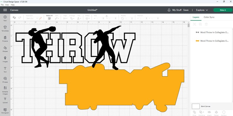 Sports Clipart: Track & Field Black Word throw - Etsy