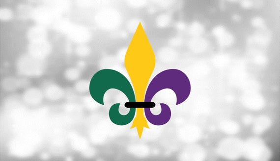 Shape Clipart: Fleur De Lis Symbol in Mardi Gras Colors Dark | Etsy