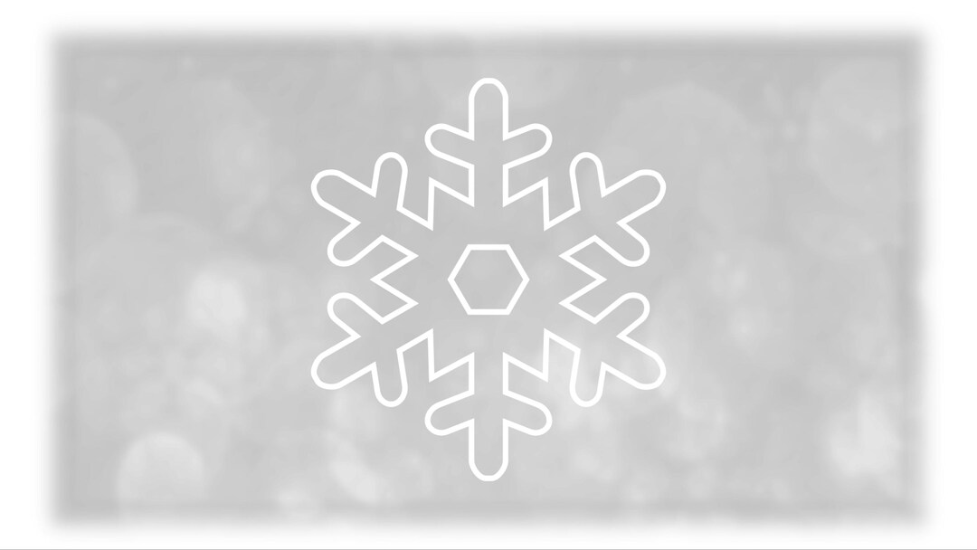 Holiday Clipart: Simple Easy White Snowflake Outline Silhouette for ...