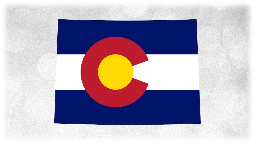 Geography Clipart: Official Colorful Colorado State Flag Cut Into Shape ...
