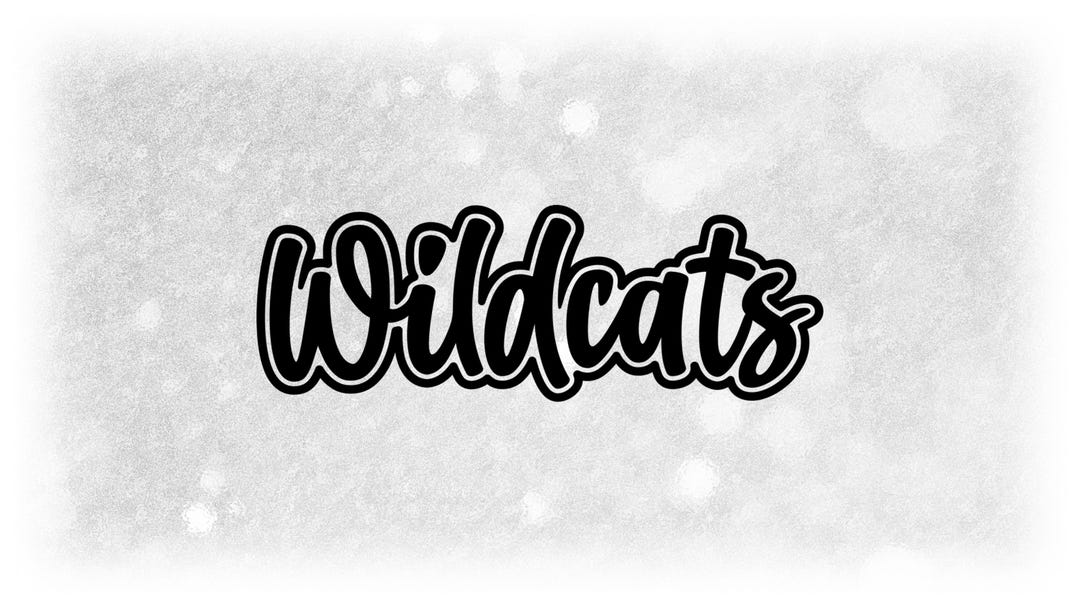 Sports Clipart: Black Bold "wildcats" Team Name in Fun Script Style ...