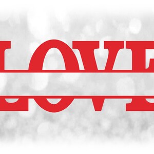 Holiday Clip-art: Red Horizontal Word love in Bold Serif Block Letters ...