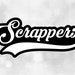 Sports Clipart: Black and White Layered "scrappers" Team Name in Fancy ...