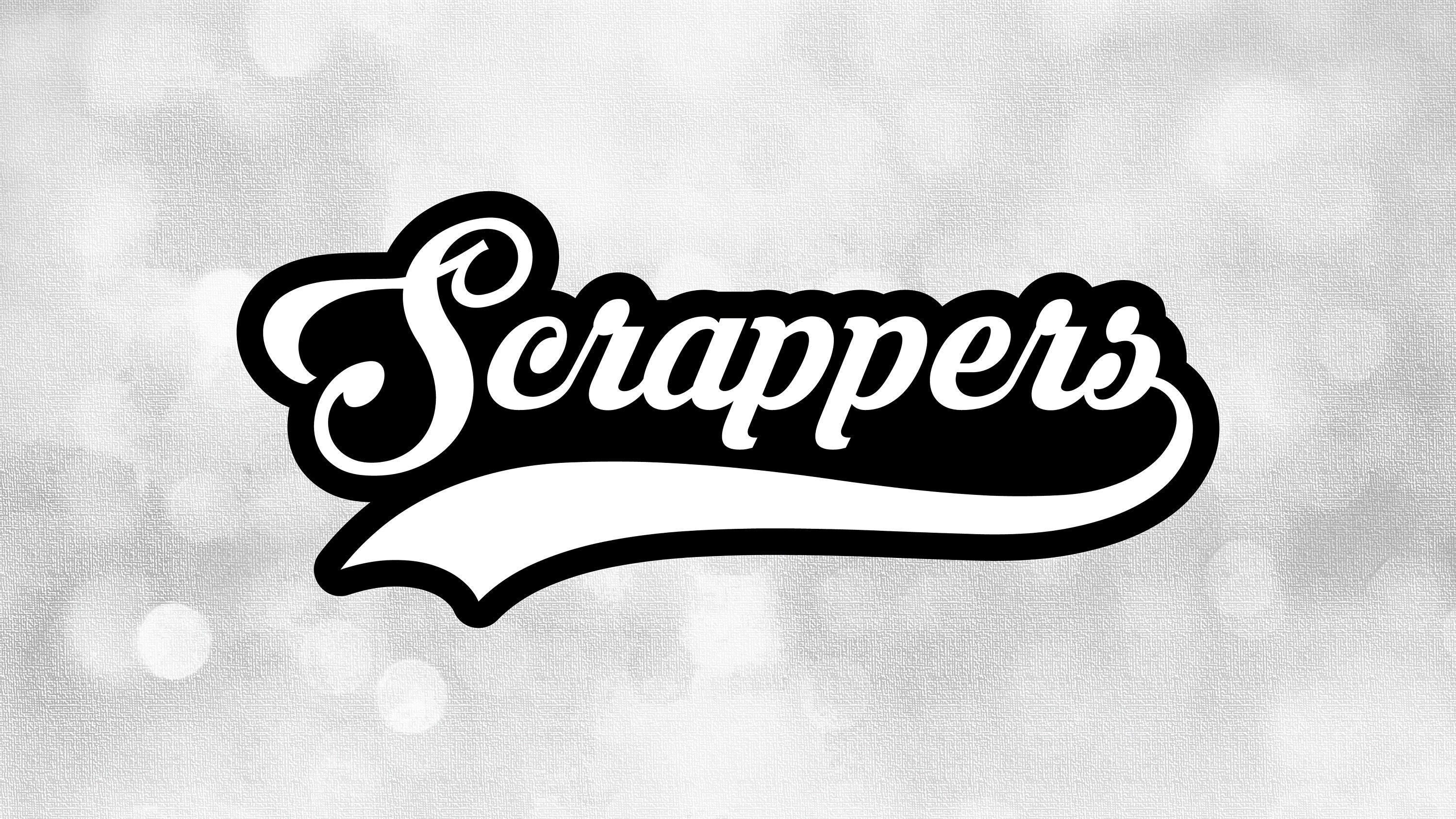 Sports Clipart: Black and White Layered "scrappers" Team Name in Fancy ...