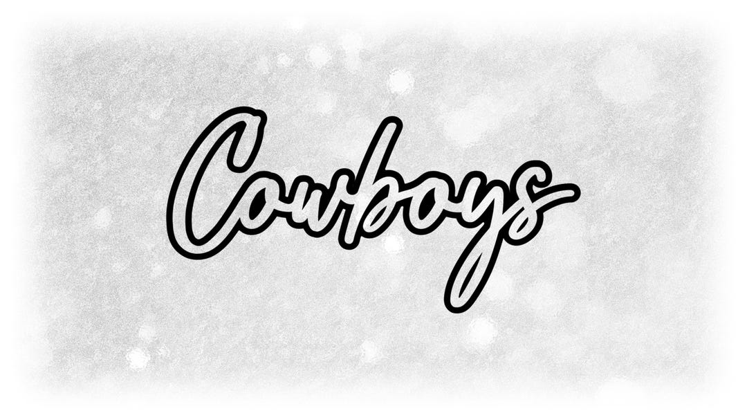 Sports Clipart: Script Cursive Style "cowboys" Team Mascot Name Cutout ...
