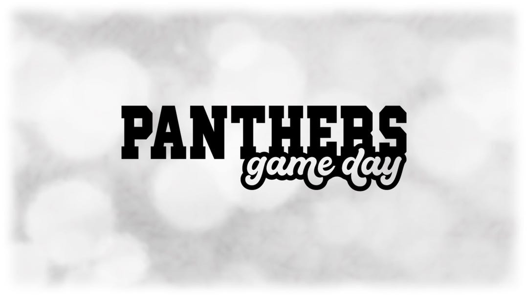 Sports Clipart: Black Varsity Style Mascot Team Name "panthers" With ...