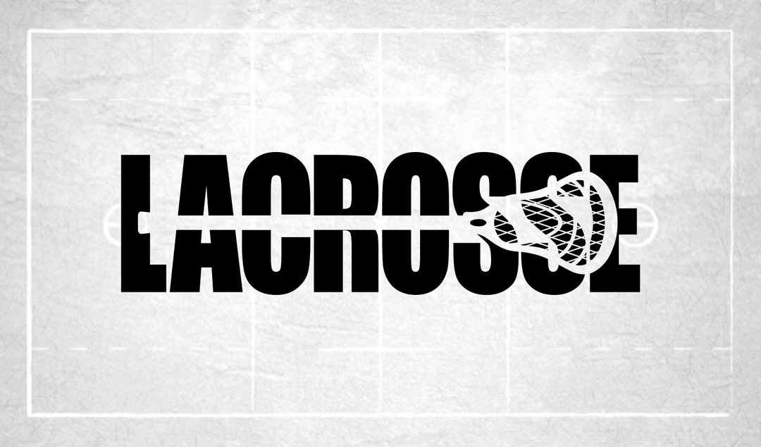 Sports Clipart: Black Word "lacrosse" With Cutout Lacrosse Stick ...