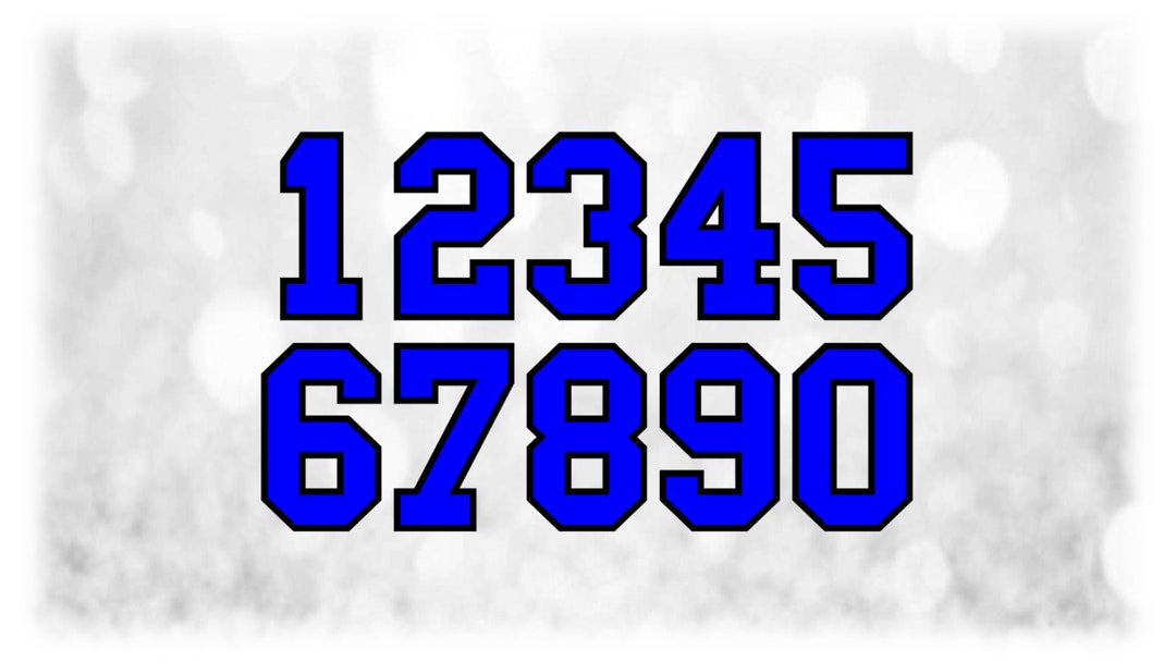 Sports Clipart: Jersey Number Templates Grouped on ONE Single Sheet ...