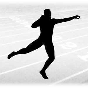 Sports Clipart: Black Silhouette Male/boy/man Shot Put Thrower for ...