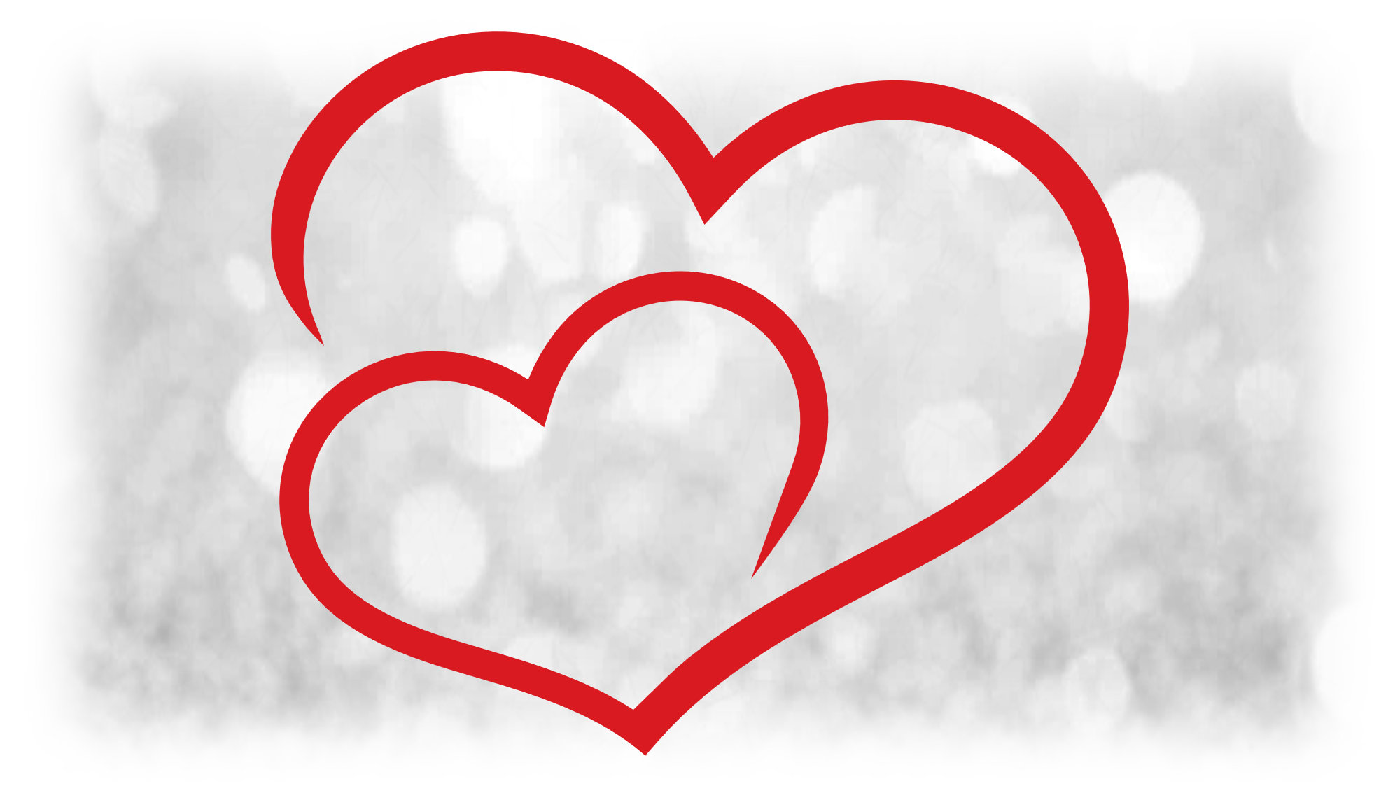 Holiday Clipart: 2 Hand Drawn Fancy Red Heart Outlines Connected or ...