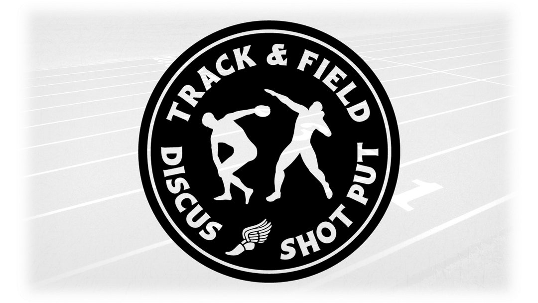 Sports Clipart: Black Circle With Male Thrower Silhouettes and Words ...