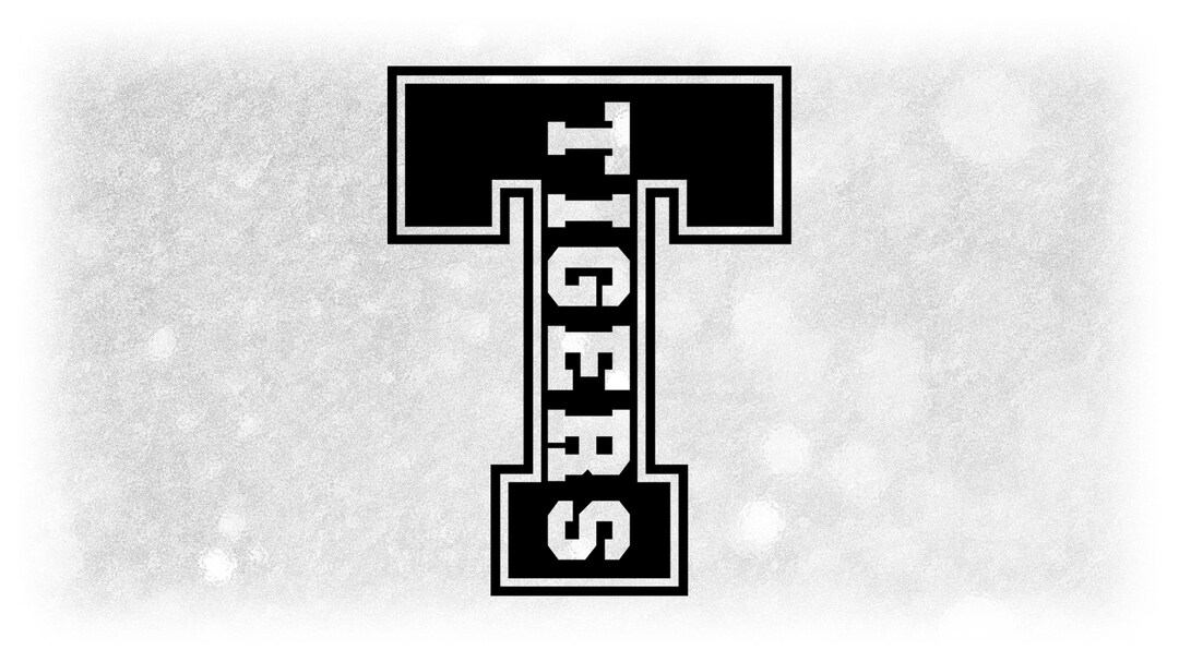 Sports Clipart: Black Varsity Bold Letter "t" With Team Mascot Name ...