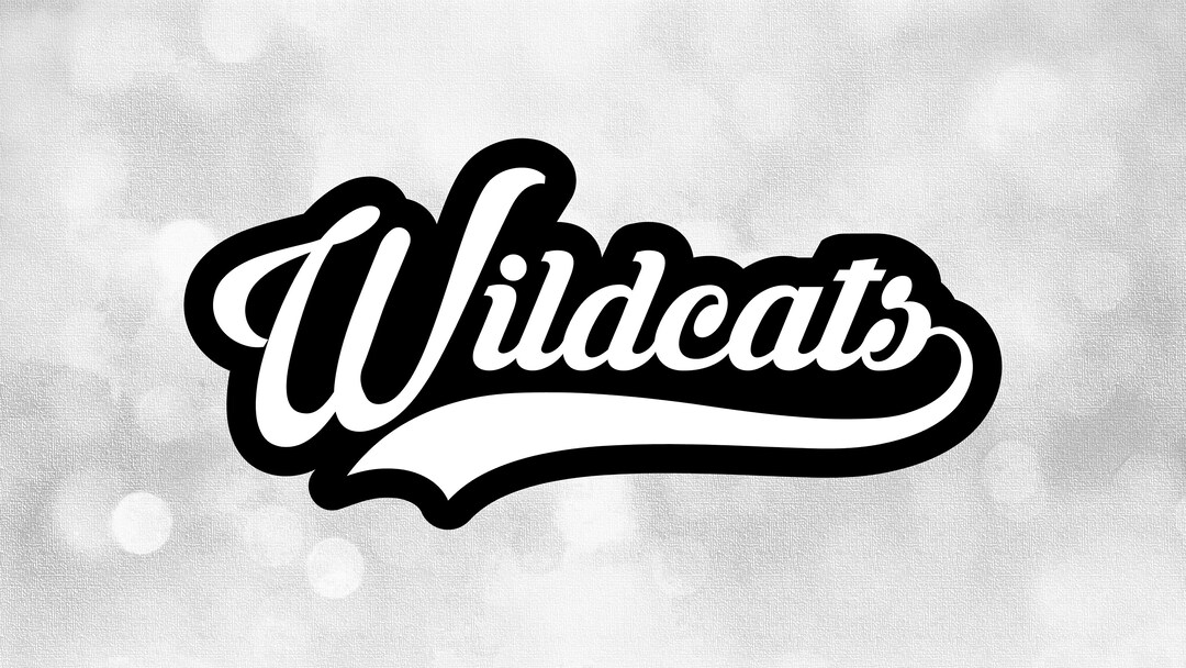 Sports Clipart: "wildcats" Team Name in Fancy Type With Baseball Style ...
