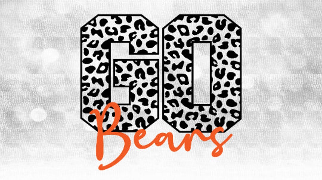 Sports Clipart: Black Leopard Skin Cheetah Pattern Word go W/ Orange ...