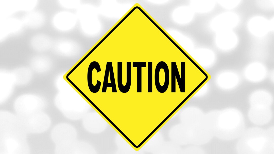 Shape Clipart: Standard Diamond Shaped Bright Yellow "caution" Sign ...