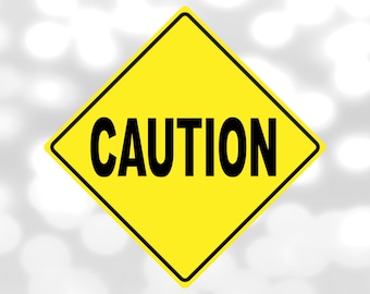 Caution Sign Clipart - Etsy