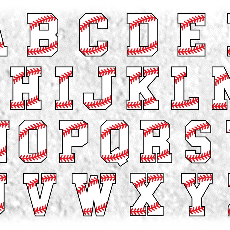 Baseball Letters - Etsy