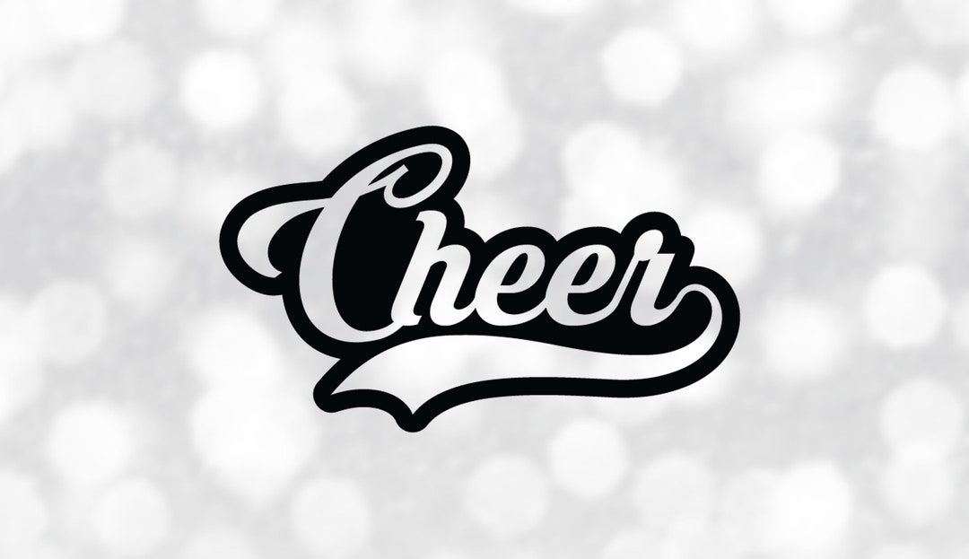 Sports Clipart: Black Word "cheer" With Baseball Style Swoosh Stripe ...