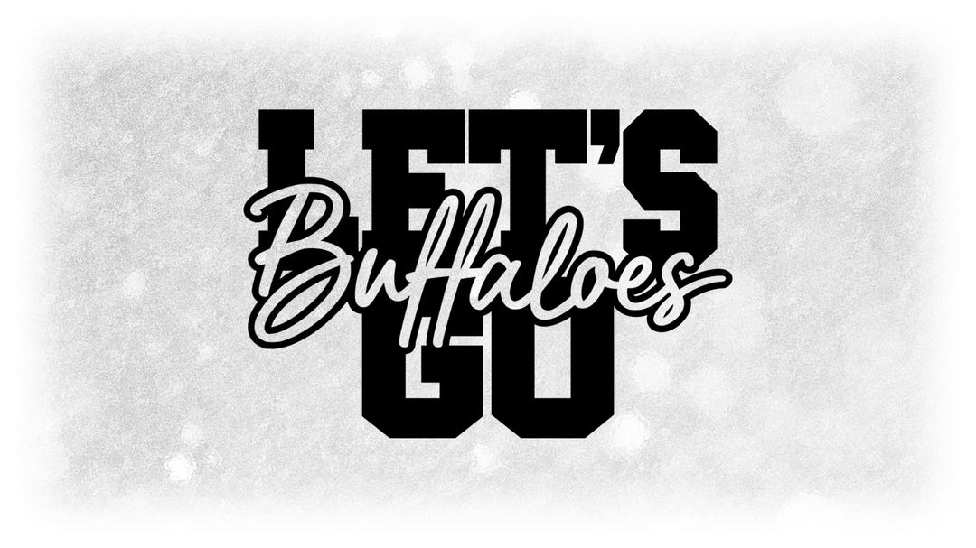 Sports Clipart: Black Capitalized Words "let's Go" With Cutout Script ...