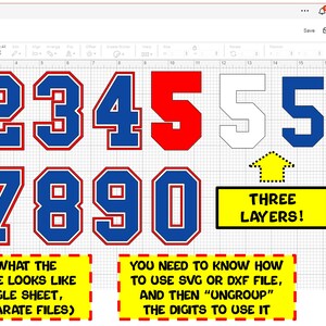Sports Clipart: Jersey Number Templates Grouped on Single Sheet - Blue ...