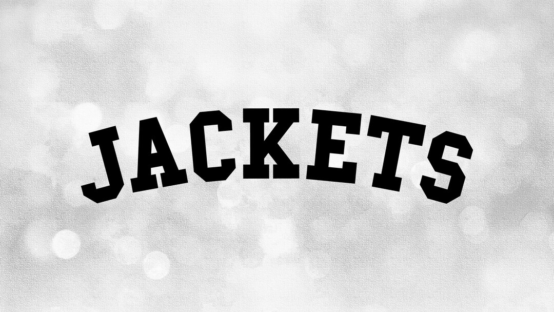 Sports Clipart: Black Arched jackets Team Name in - Etsy