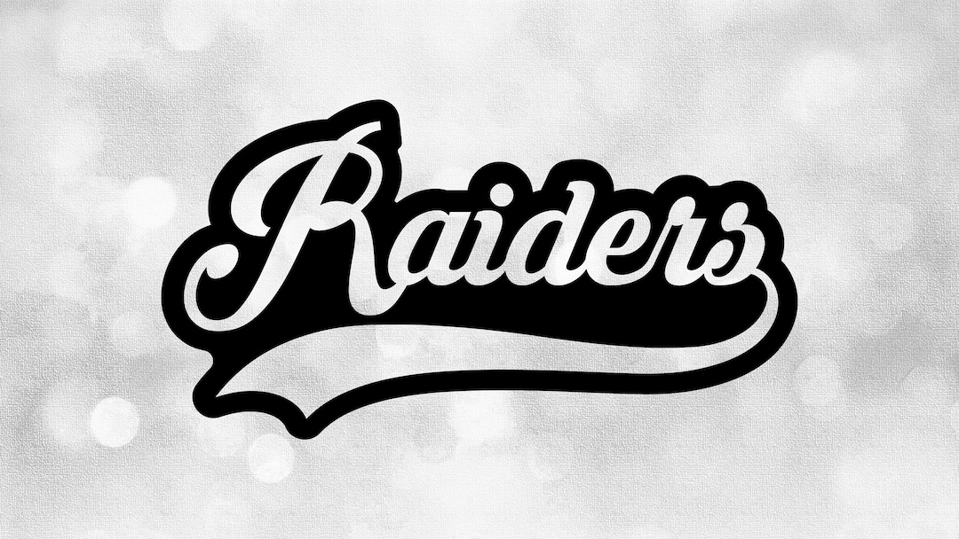 Sports Clipart: Black Word With Cutout "raiders" Team Name in Fancy ...